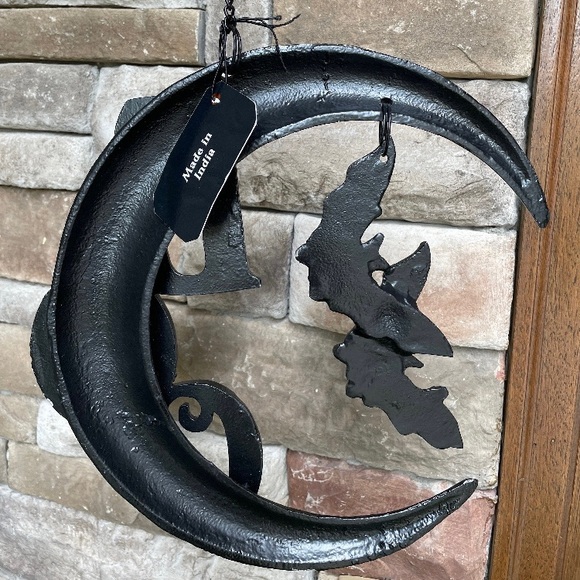 Accents | New Cast Iron Metal Bat Moon Boo Wall Sign | Poshmark